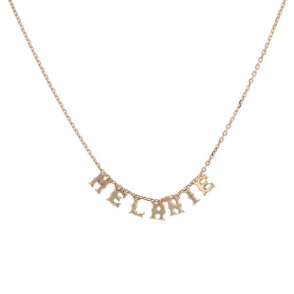 Vintage | Jewelry | Modern 8 Karat Rose Gold Melanie Chain Necklace ...